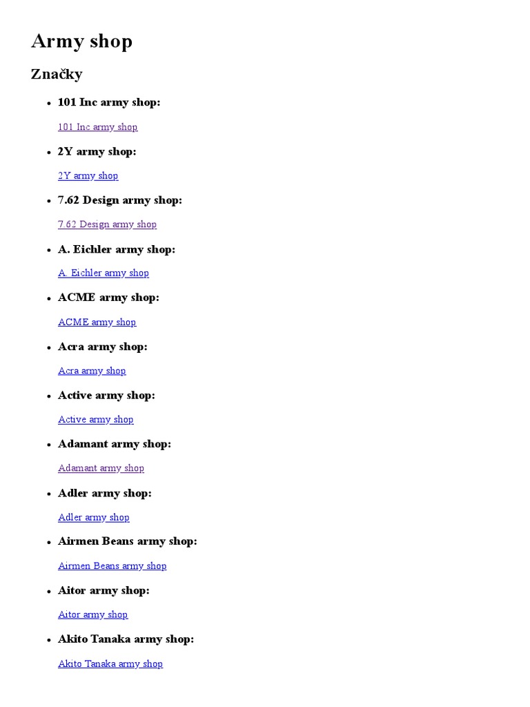Armik - CZ Army Shop | PDF | Military Forces | International Relations