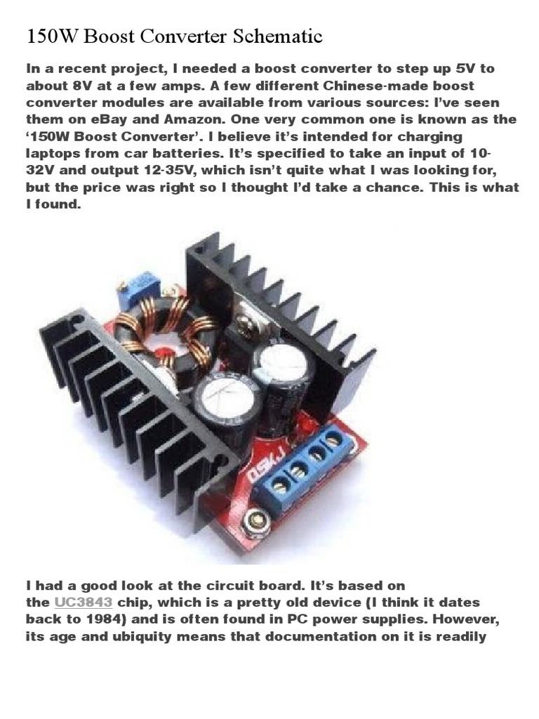 Repair 150W Boost Converter | PDF | Power Supply | Electronic Circuits