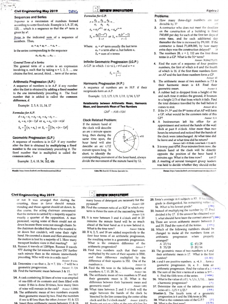 RI Algebra 2 | PDF | Arithmetic Mean | Teaching Mathematics