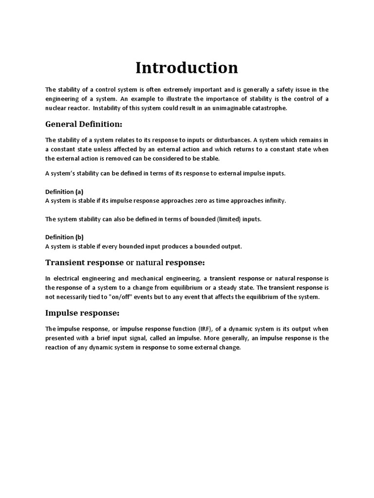 Stability & Routh Hurwitz Criterion | PDF | Stability Theory | Matrix ...