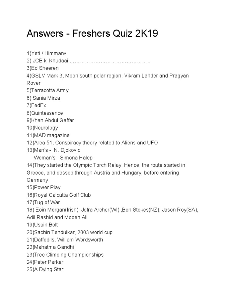 Answers Freshers Quiz-3 | PDF | Algorithms And Data Structures ...