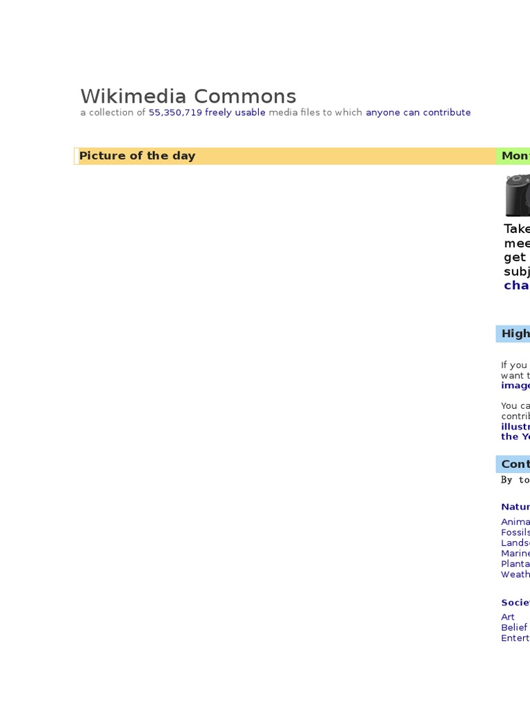 Wikimedia Commons: Picture of The Day Monthly Photo Challenge | PDF ...