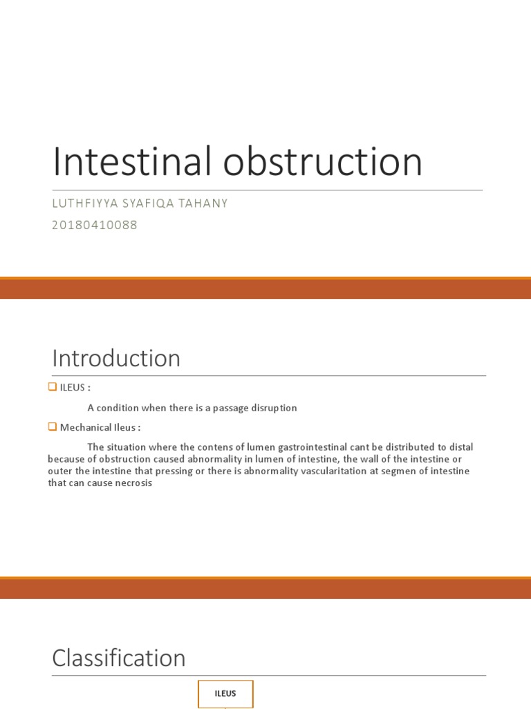 Understanding Intestinal Obstruction | PDF | Flatulence ...