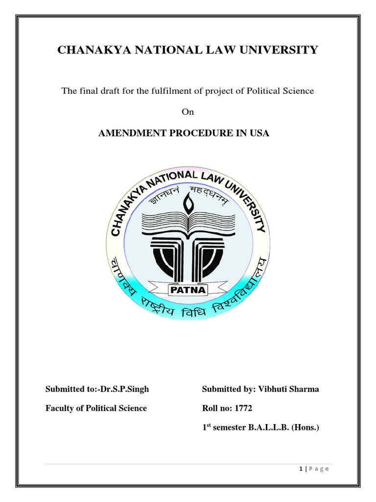 Amendment Procedure in USA | PDF | Constitutional Amendment | U.S. State