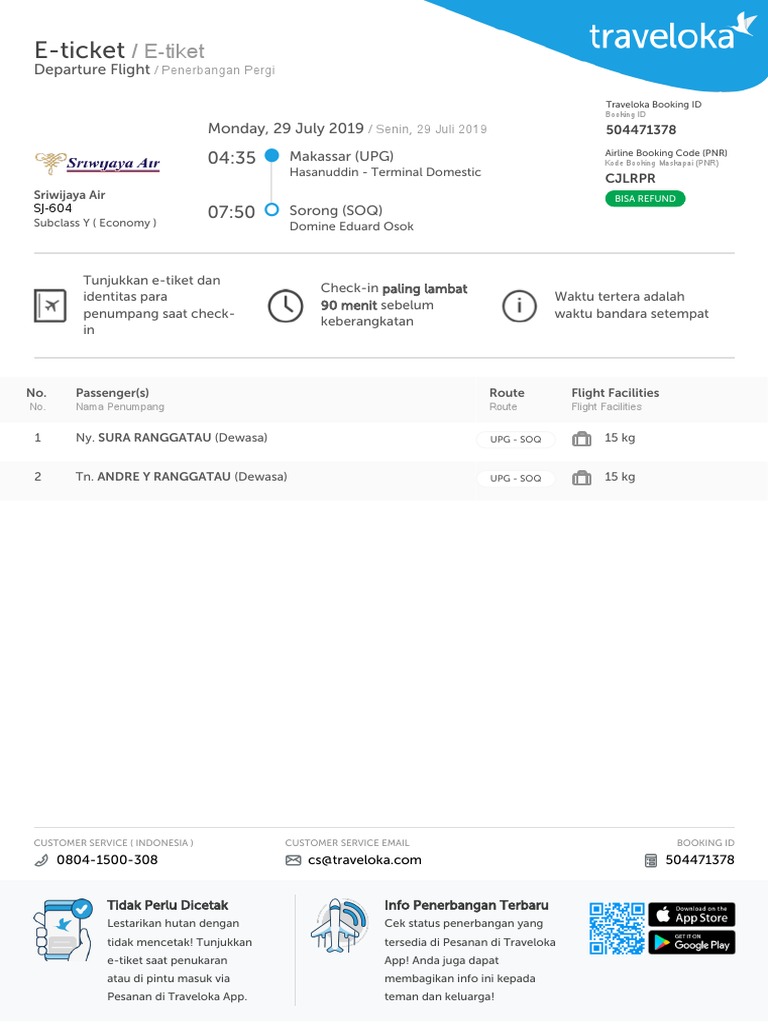 Contoh e Tiket | PDF