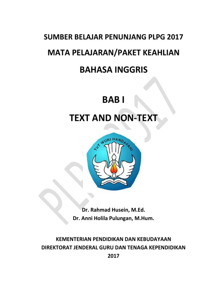 Bab I Text and Non-Text: Bahasa Inggris | PDF | Sentence (Linguistics ...