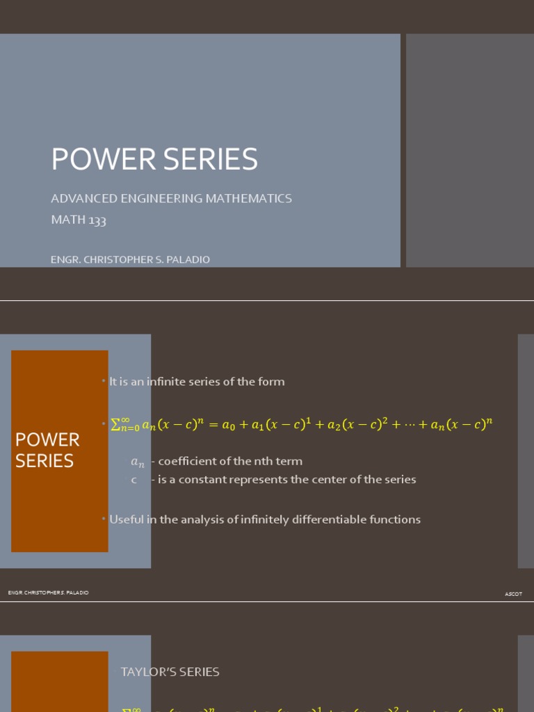 Radius of Convergence in Power Series | PDF | Power Series | Series ...