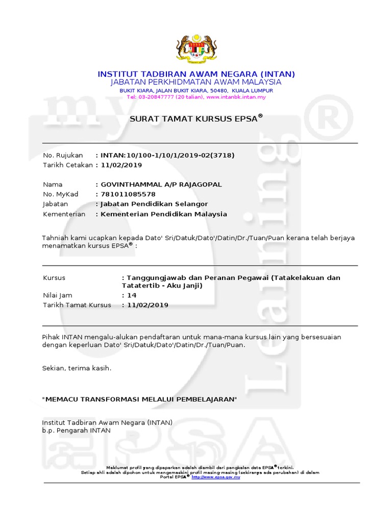 EPSA Certificate Final | PDF