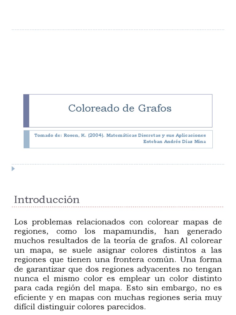 Coloreado de Grafos y Mapas | PDF | Teoría de grafos | Vértice (teoría ...