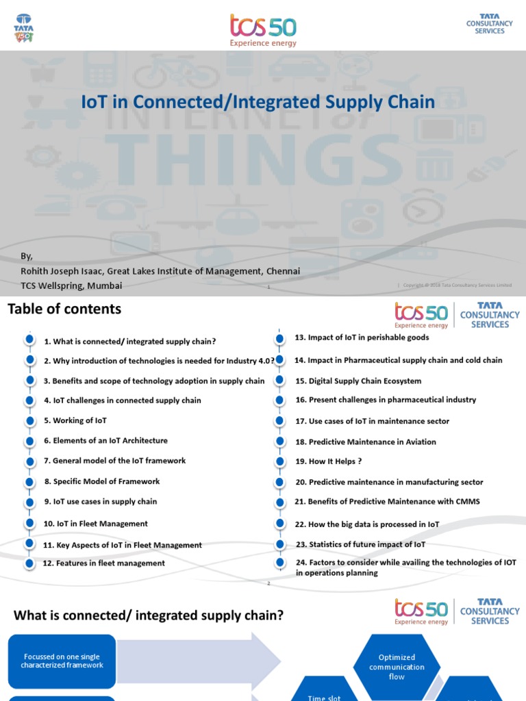 Iot In Connected Supply Chain Pdf Internet Of Things Big Data