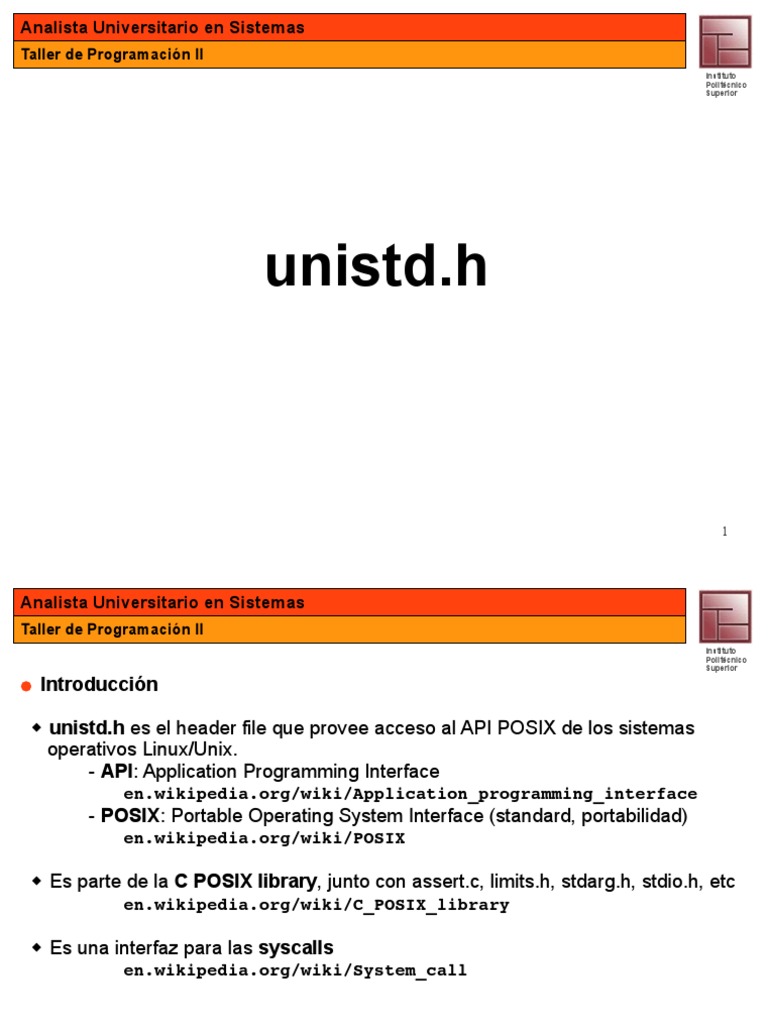 Unistd H PDF | PDF | Archivo de computadora | Sistema operativo