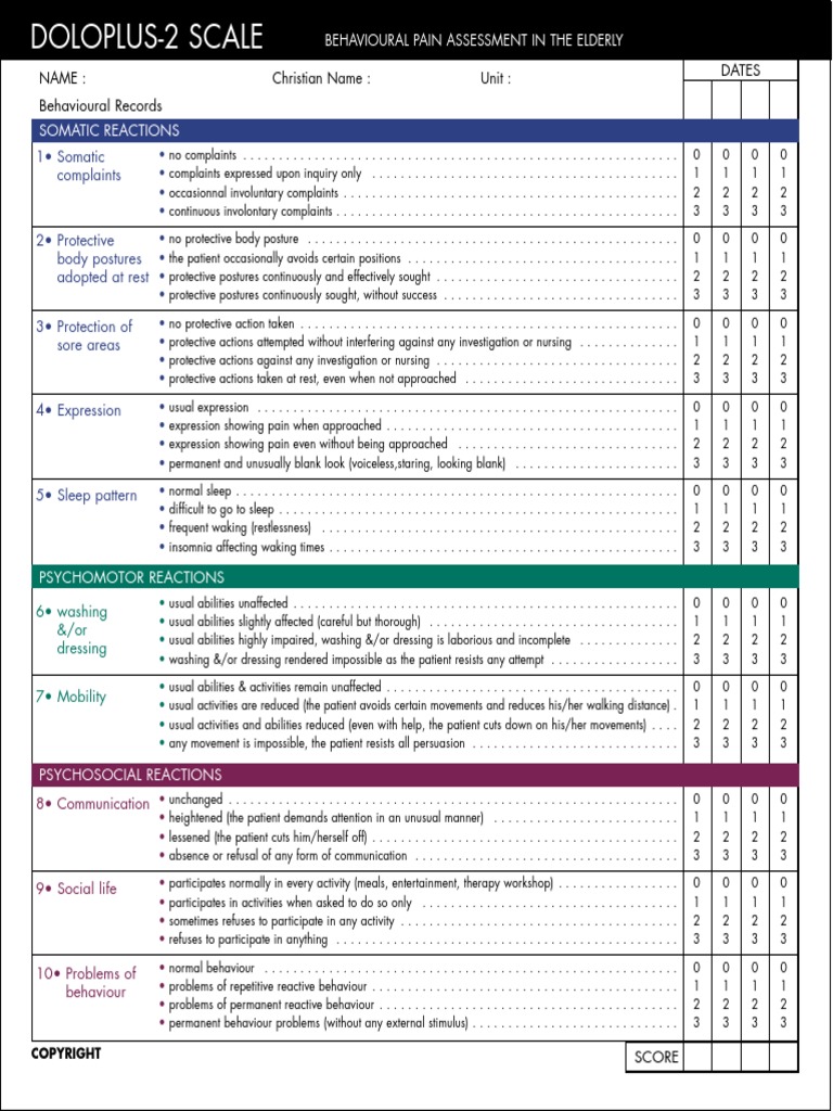 Doloplus 2 Tool | PDF | Pain | Medicine
