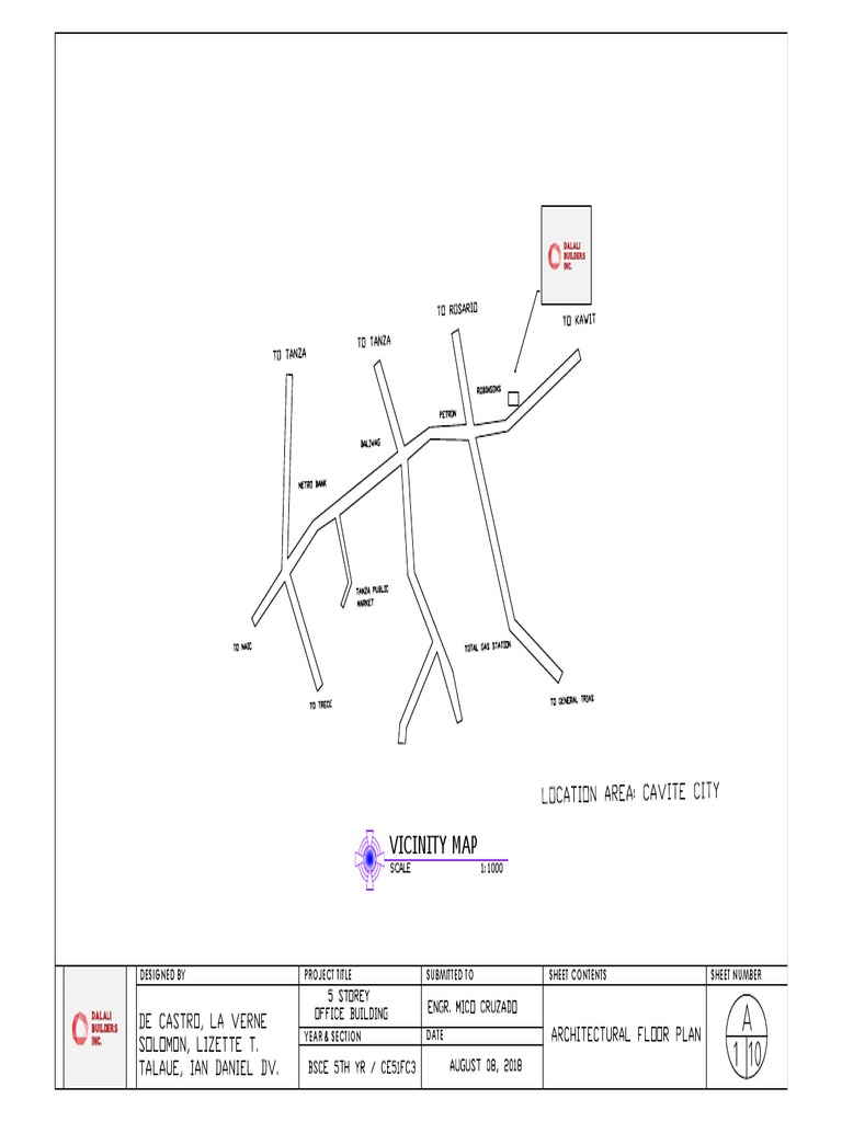 Vicinity Map: Sheet Number Designed by Project Title Submitted To Sheet ...