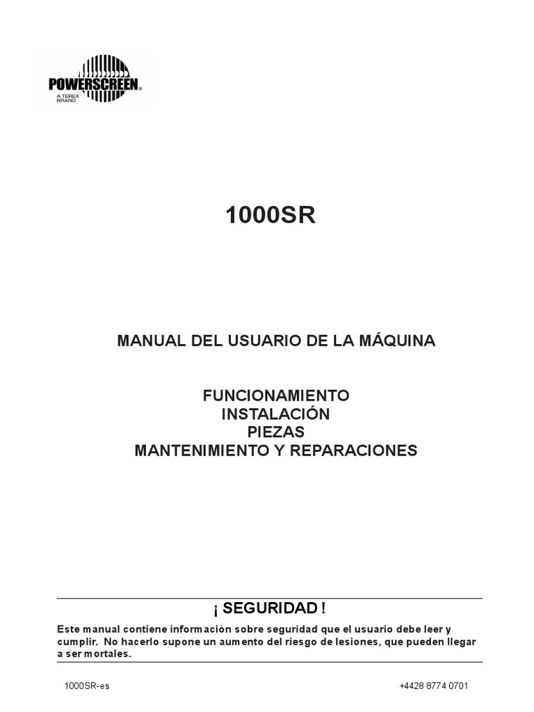 1000SR Operations Manual Rev L (Es) .PDF - mjfbm1r | PDF | Soldadura ...