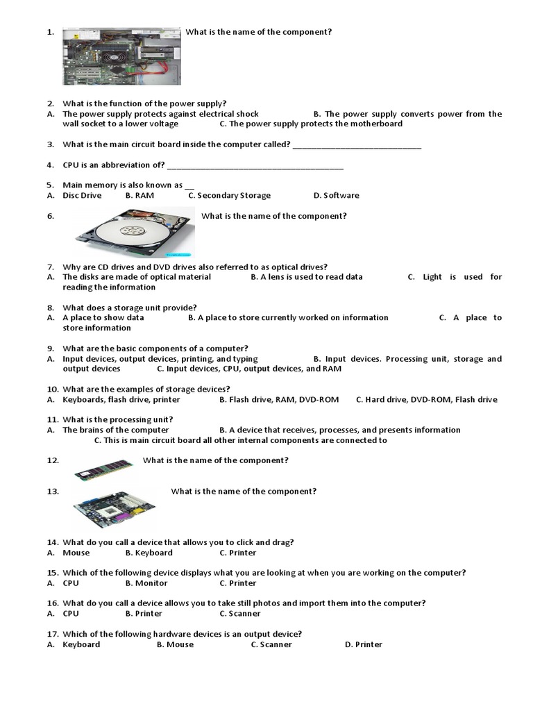 Tle Ict 10 Summative Test Computer Hardware Computer Keyboard 