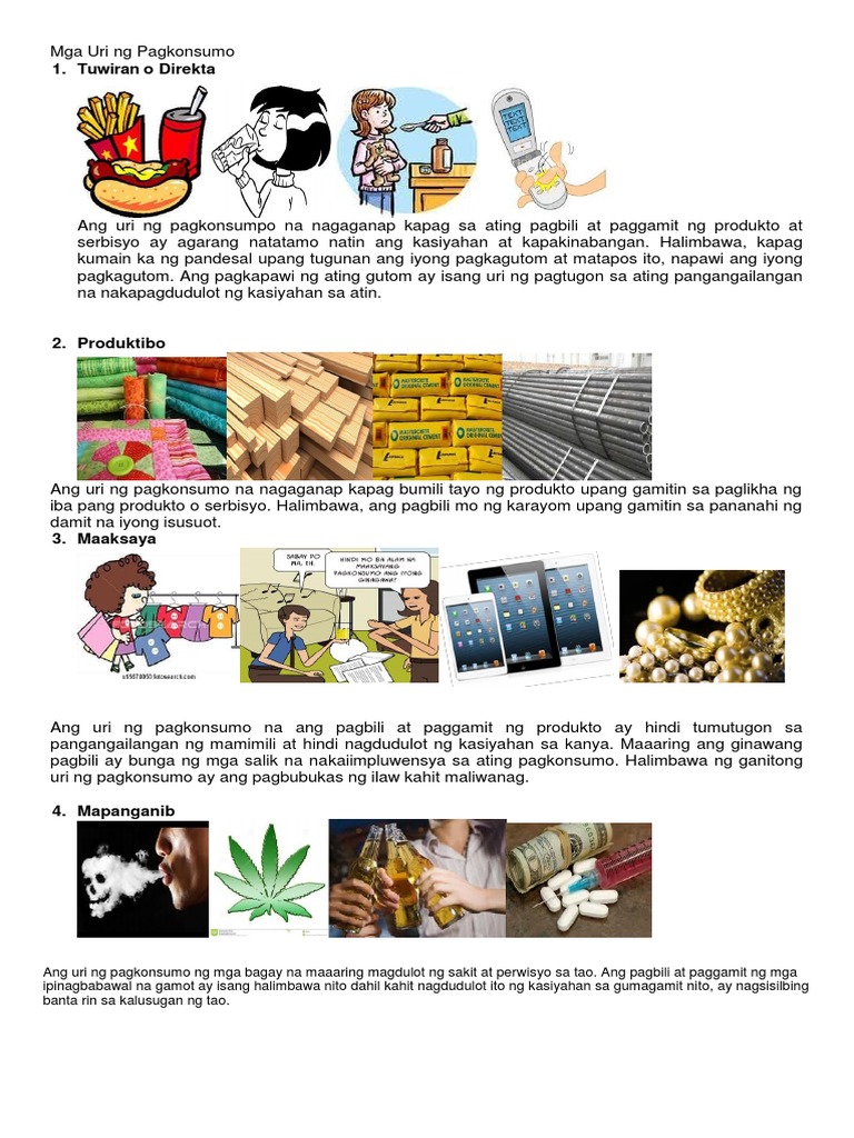 Mga Uri NG Pagkonsumo | PDF