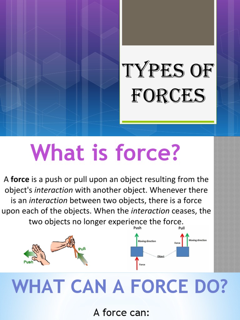 Types of Forces | PDF