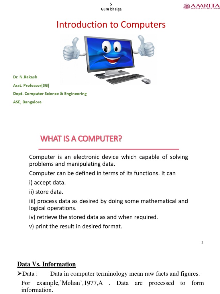 Introduction to Computer Basics | PDF | Central Processing Unit | Personal Computers