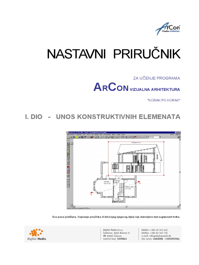 Tutorial 1 ArCon Konstrukcijski Prikaz | PDF