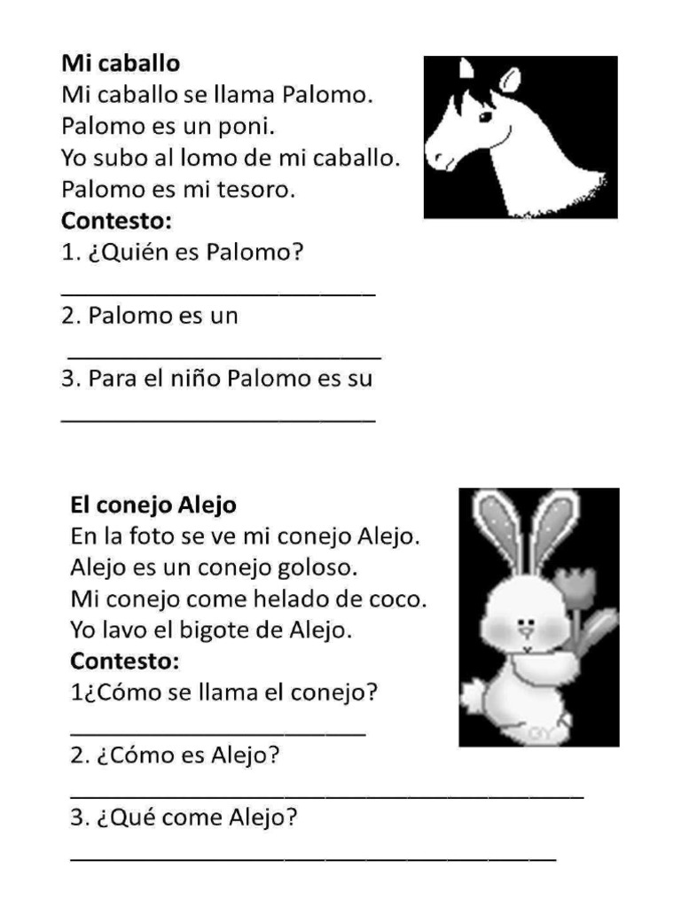 Colección de Lecturas Cortas para Niños Con Preguntas | PDF