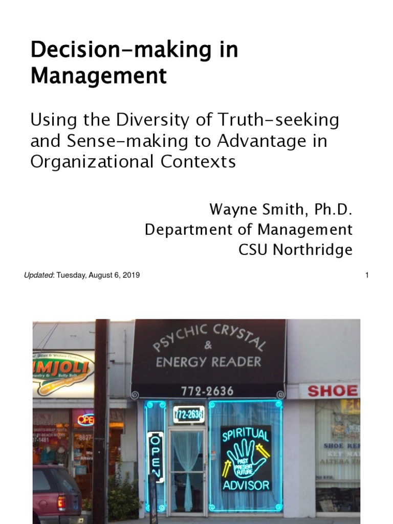 Decision-Making in Management | PDF | Analytics | Decision Making