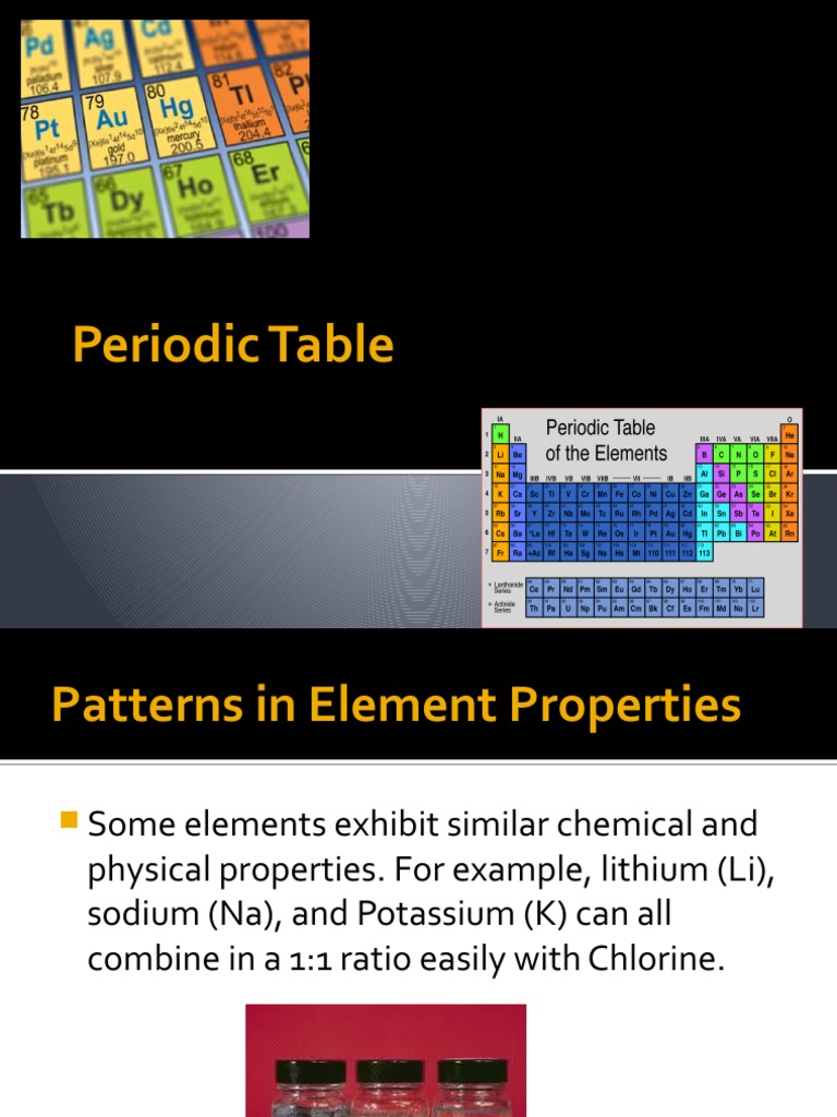 Chemistry Periodic Table PPT 1 | PDF | Periodic Table | Chemical Elements