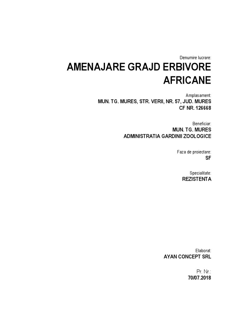 Memoriu Rezistenta | PDF