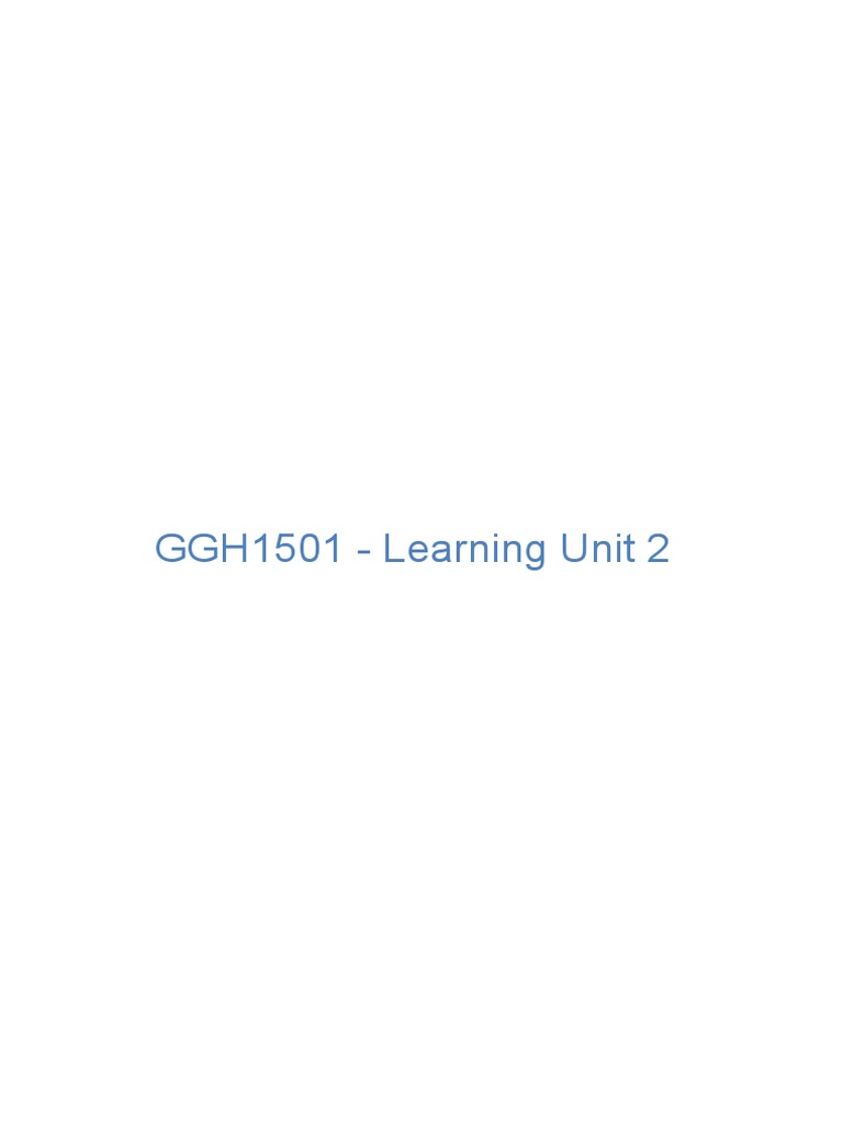 GGH1501 Learning Unit 2 | PDF | Map | Longitude