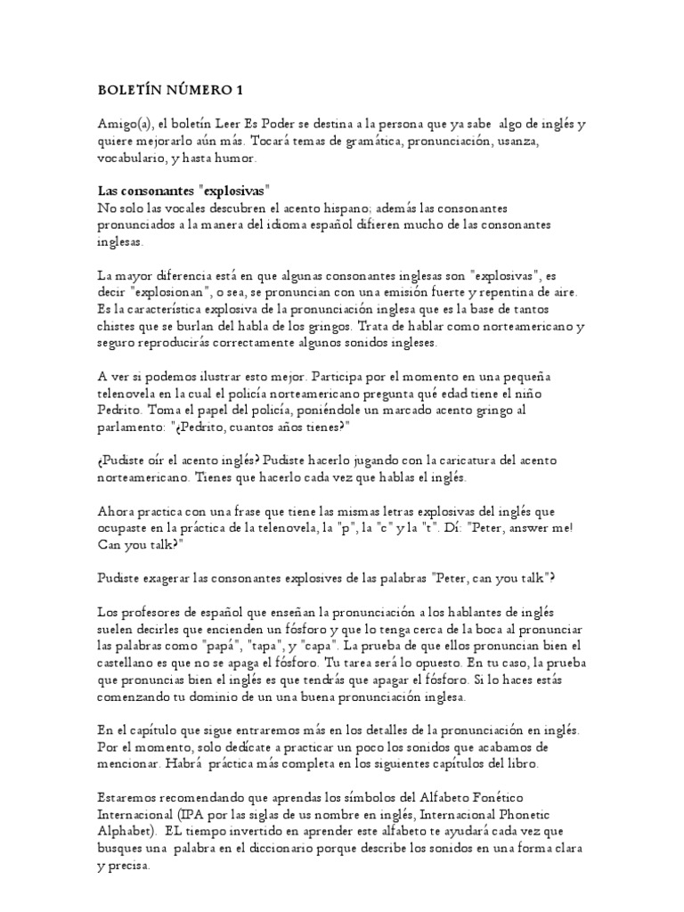 Leer Es Poder | PDF | Vocal | Lengua española