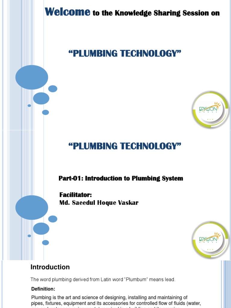 Plumbing Technology-Introduction | PDF | Plumbing | Pipe (Fluid Conveyance)