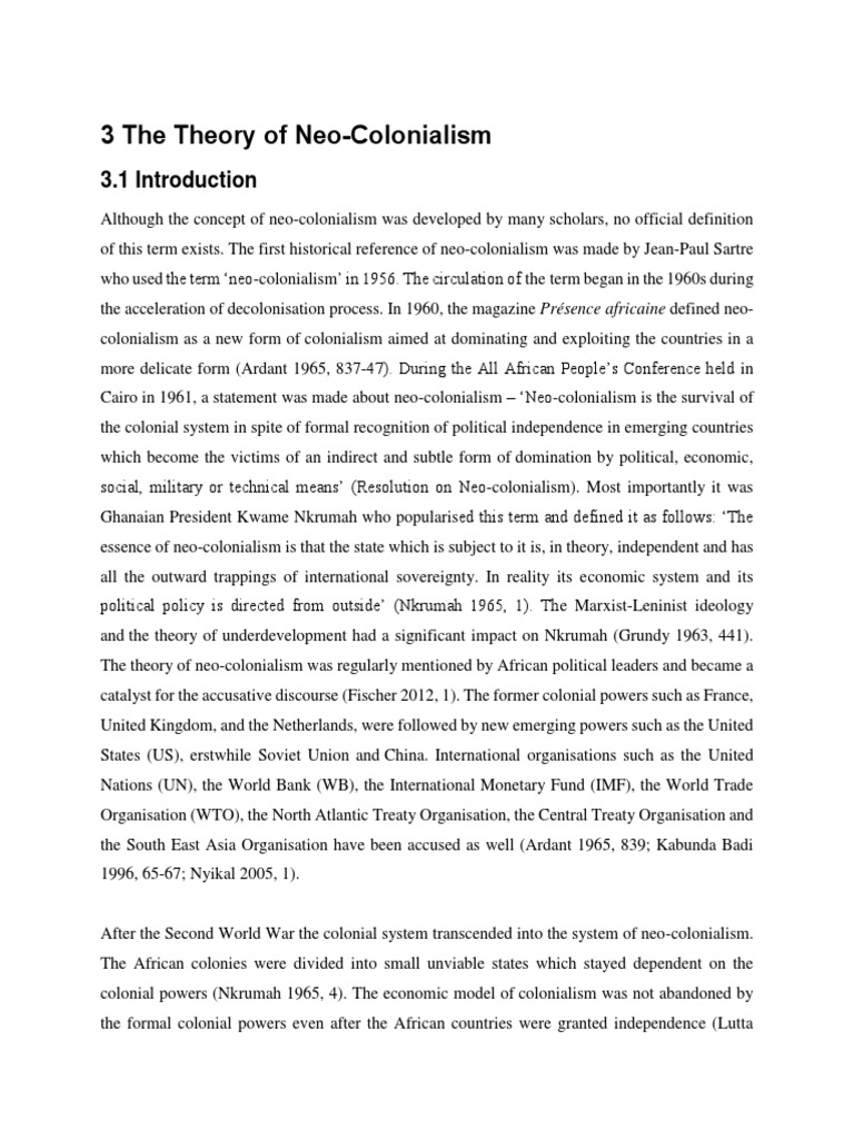 3 The Theory of Neo-Colonialism | PDF | Colonialism | International ...