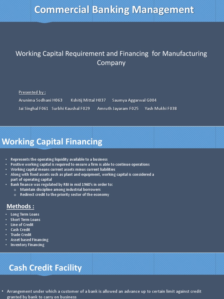 WC Assessment | PDF | Working Capital | Banks
