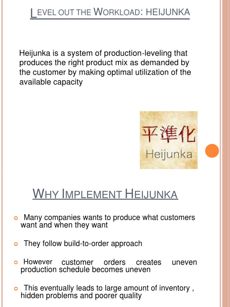 Heijunka: Streamline Your Production | PDF