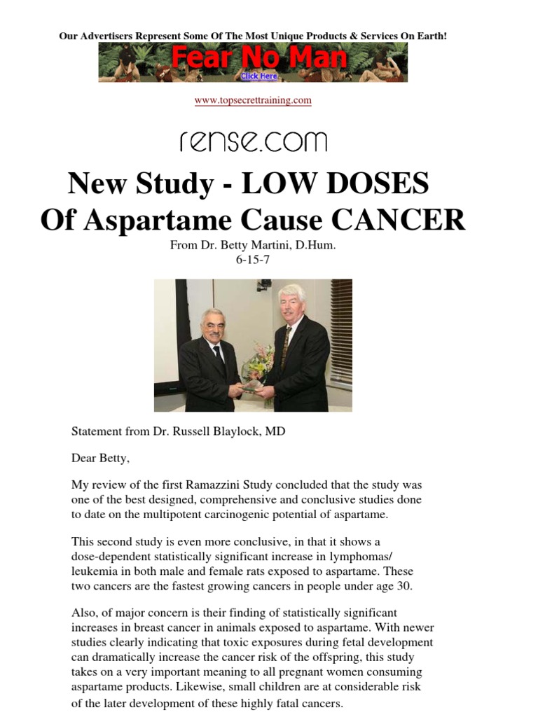 Aspartame Cause CANCER | PDF