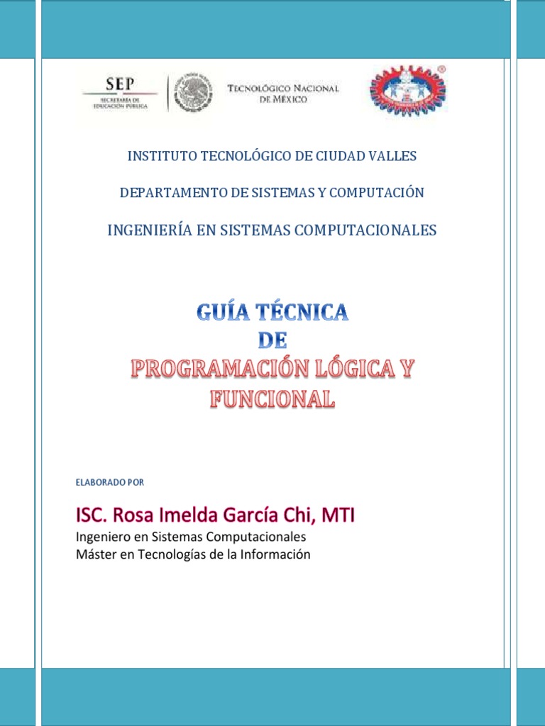 Guia Tecnica de Programacion Logica y Fu PDF | PDF | Programacion Funcional | Lenguaje de ...