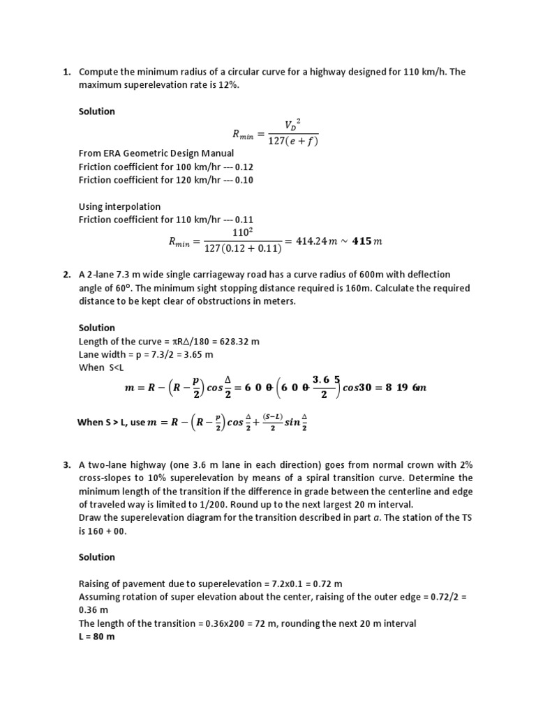 Horizontal Alignment | PDF | Lane | Geometry