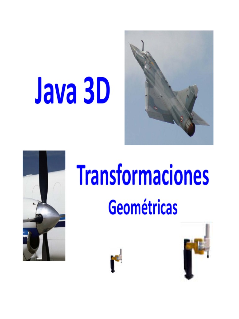 Curso Java 3D Modulo 13-java3D-TransformacionesGeometricas | PDF | Rotación | Matriz (Matemáticas)
