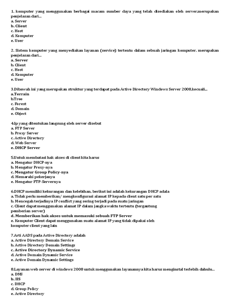 Kisi-Kisi Soal Asj | PDF