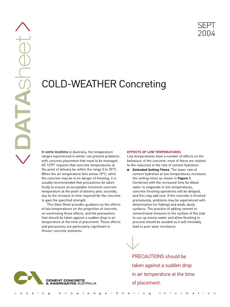 Cold Weather | PDF | Concrete | Freezing