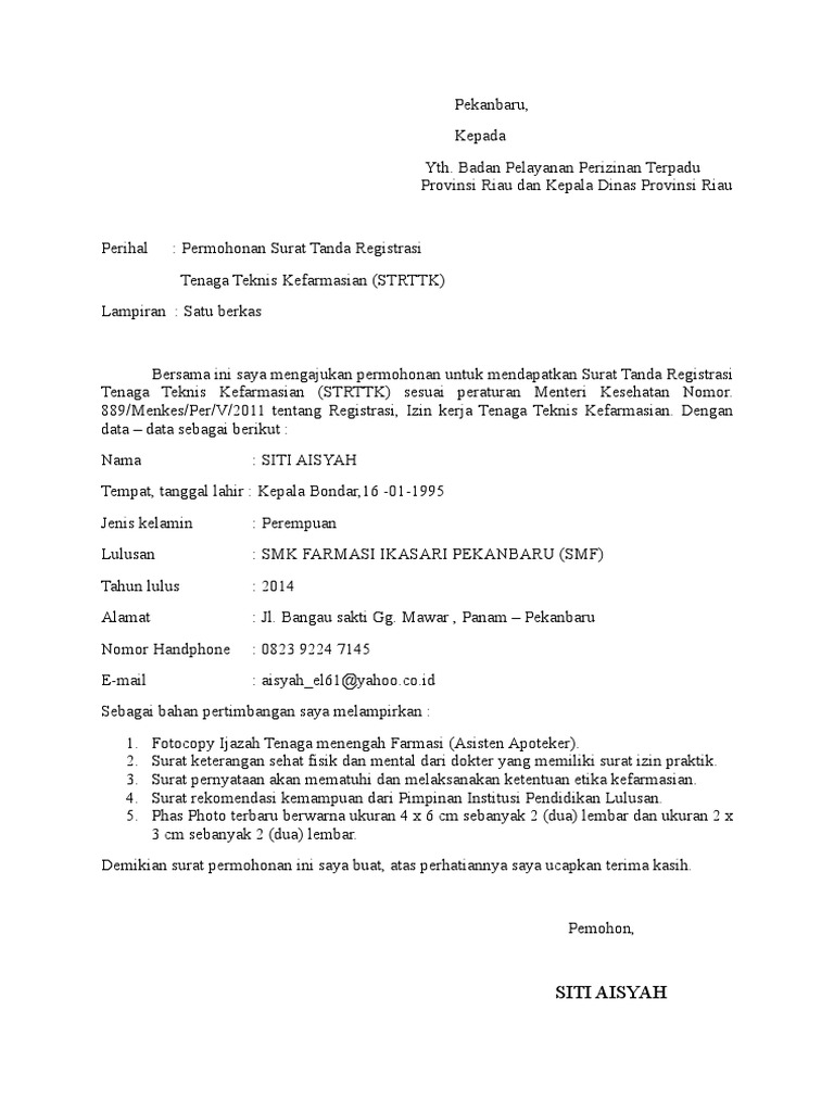 Permohonan STRTTK | PDF
