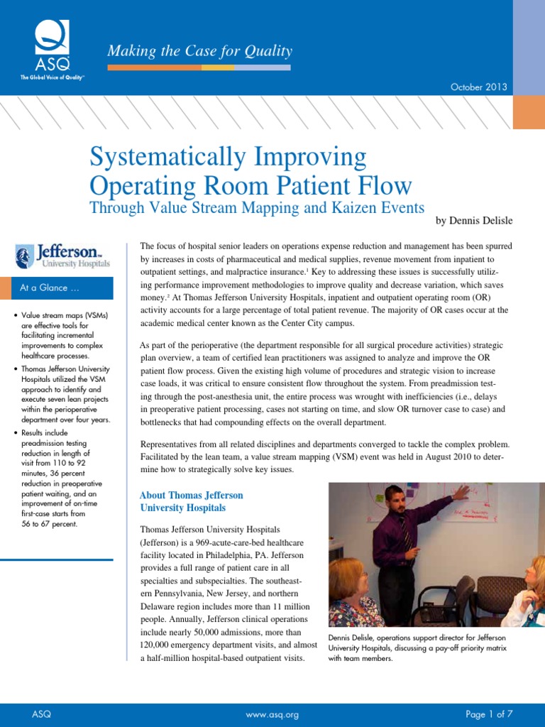 Lean Improvements in Hospital ORs | PDF | Brainstorming | Surgery