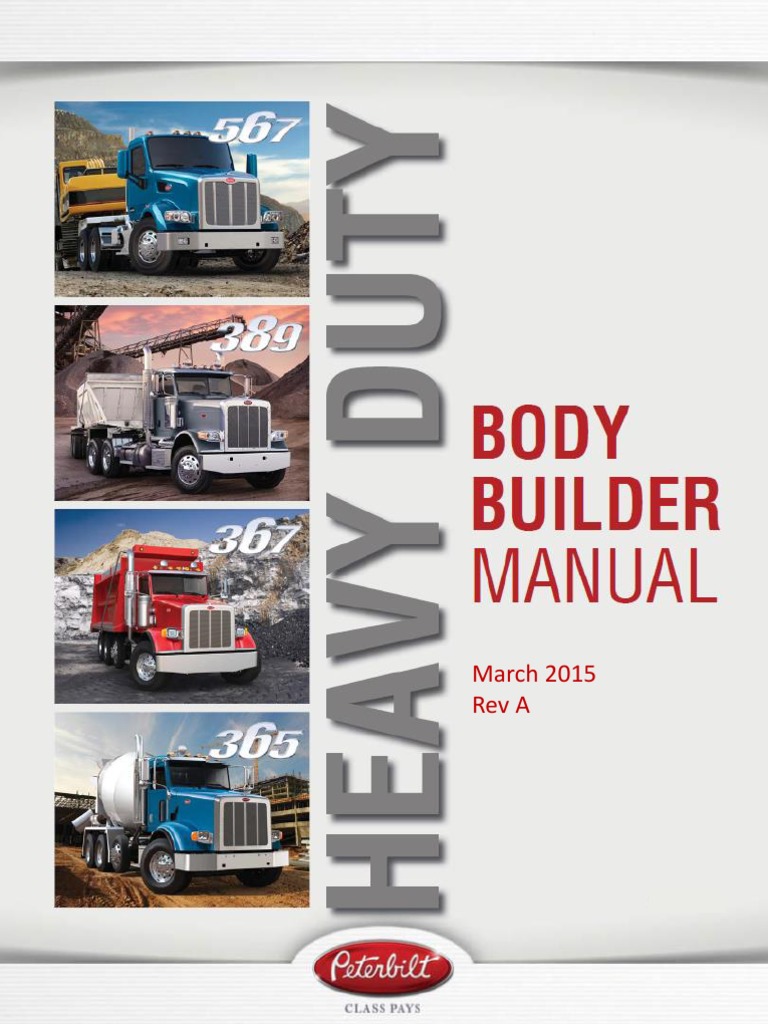 Peterbilt Heavy Duty Body Builder Manual | PDF | Truck | Vehicles
