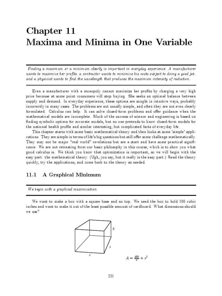 Ch11 PDF | PDF | Maxima And Minima | Mathematical Optimization