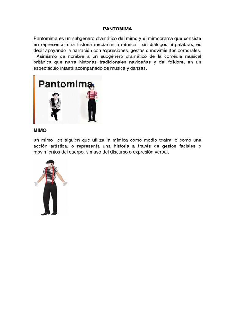 PANTOMIMA | PDF | Clásicos