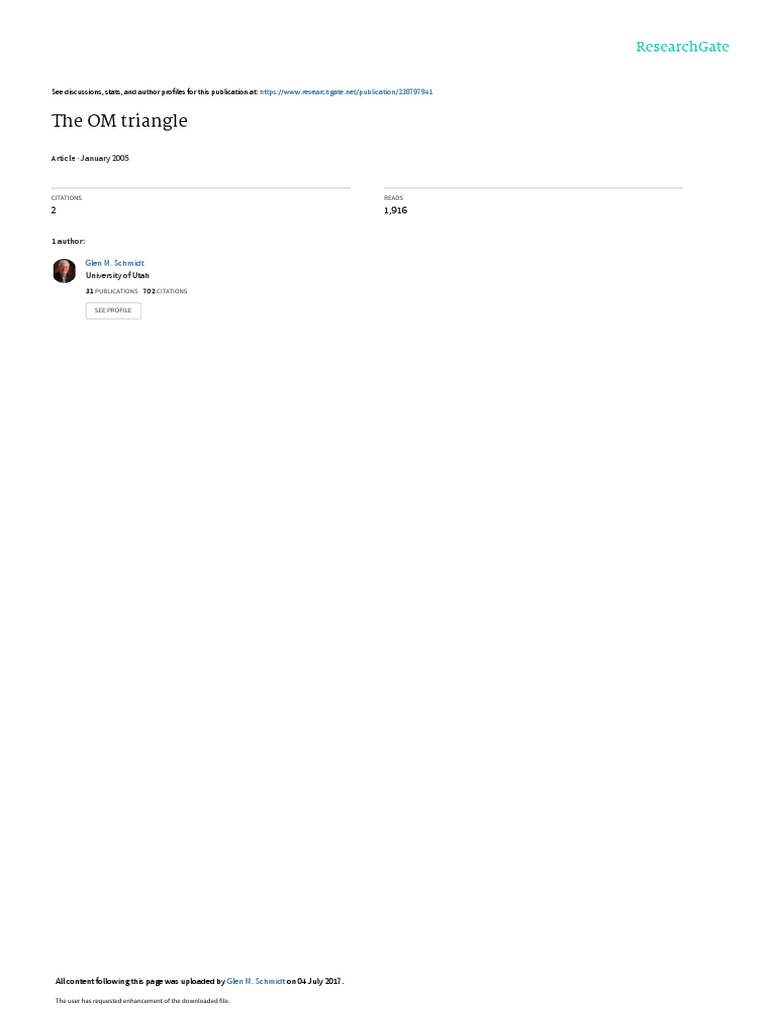 The OM Triangle in Healthcare | Download Free PDF | Emergency ...