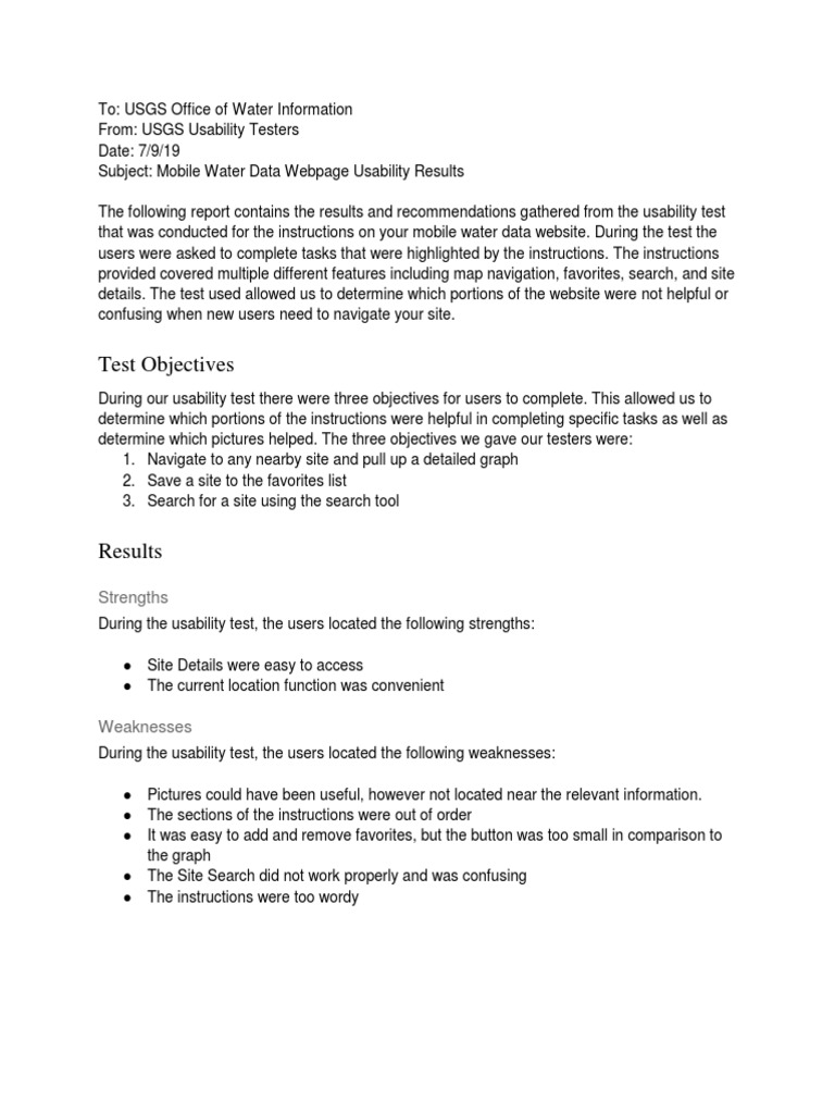 Usability Memo Final Version | PDF | Usability | Button (Computing)