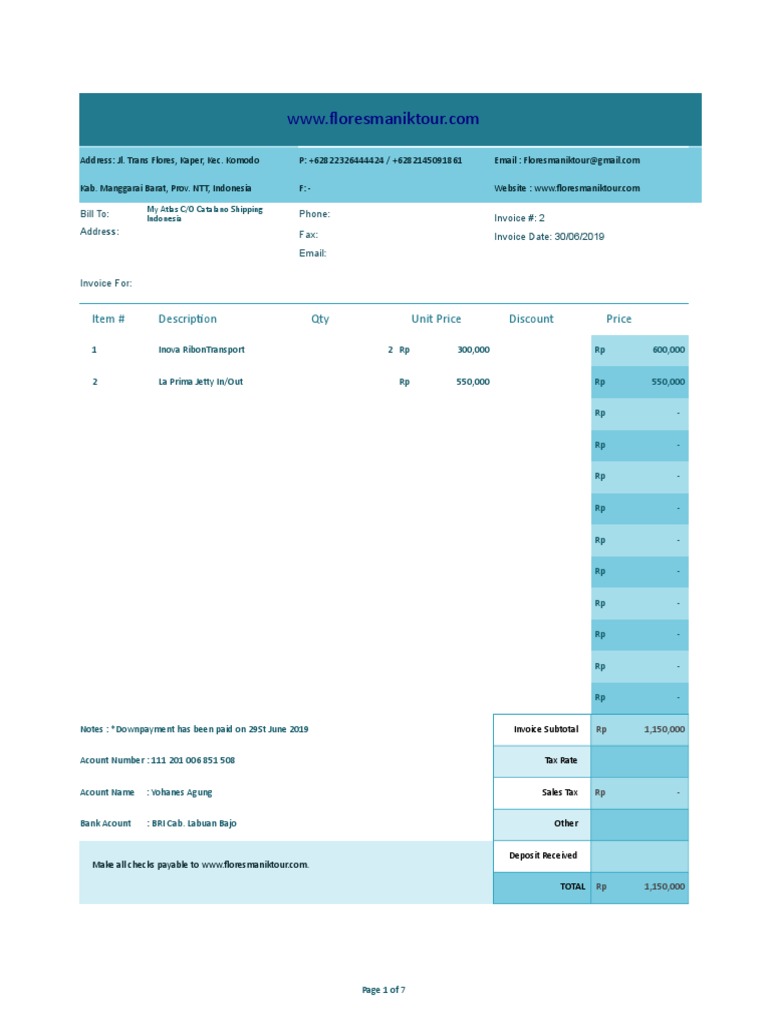 Item # Description Qty Unit Price Discount Price | PDF | Invoice ...