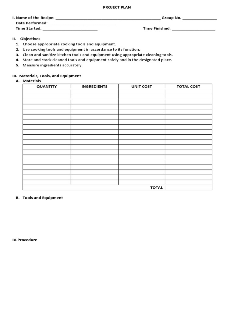 Project Plan Tle 8 | PDF | Business