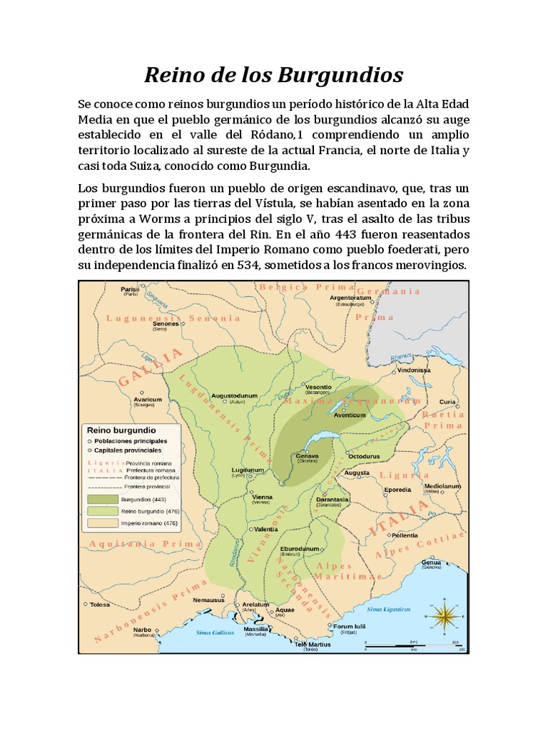 Reino Burgundio | PDF | Europa antigua | Antigüedad tardía