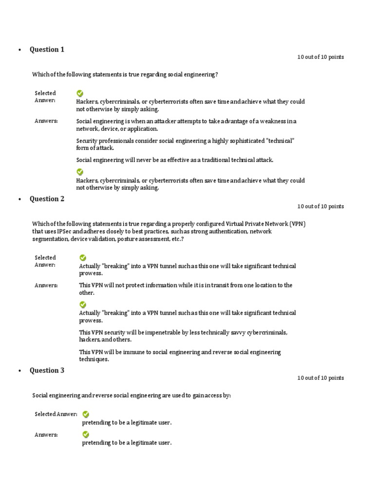 Quiz | PDF | Phishing | Social Engineering (Security)